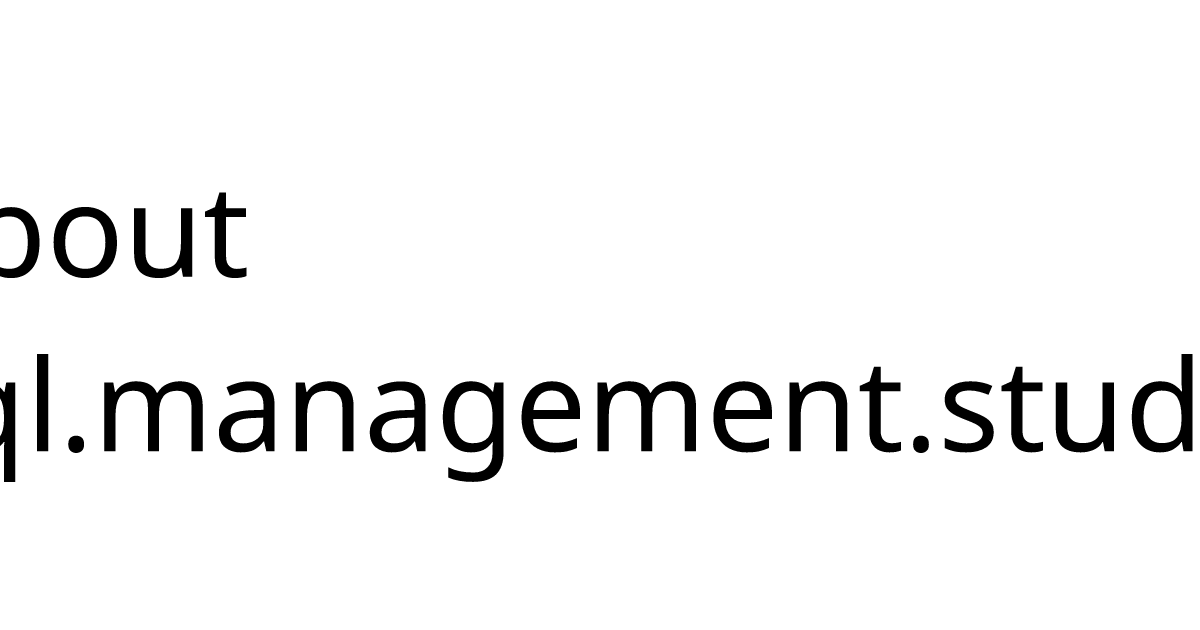 sql.management.studio